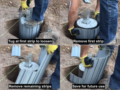 Reusable PVC Tube Forms Concrete Repair Construction